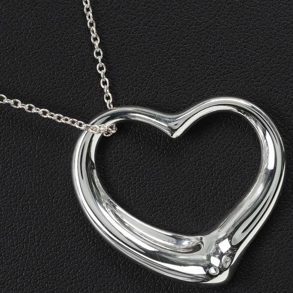 Tiffany & Co. | Jewelry | Tiffany Open Heart Large Long Chain Silver ...